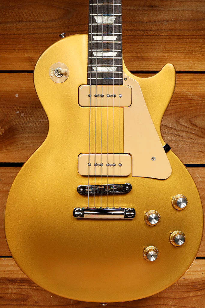 Gibson 2011 Les Paul Tribute Rare P90 Goldtop + HSC w/ Checking! Clean – Still Kickin Music