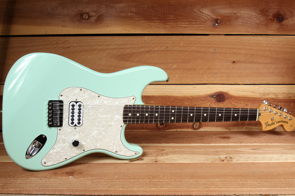 FENDER TOM DELONGE STRATOCASTER Seafoam Surf Green Strat 70s Headstock ...