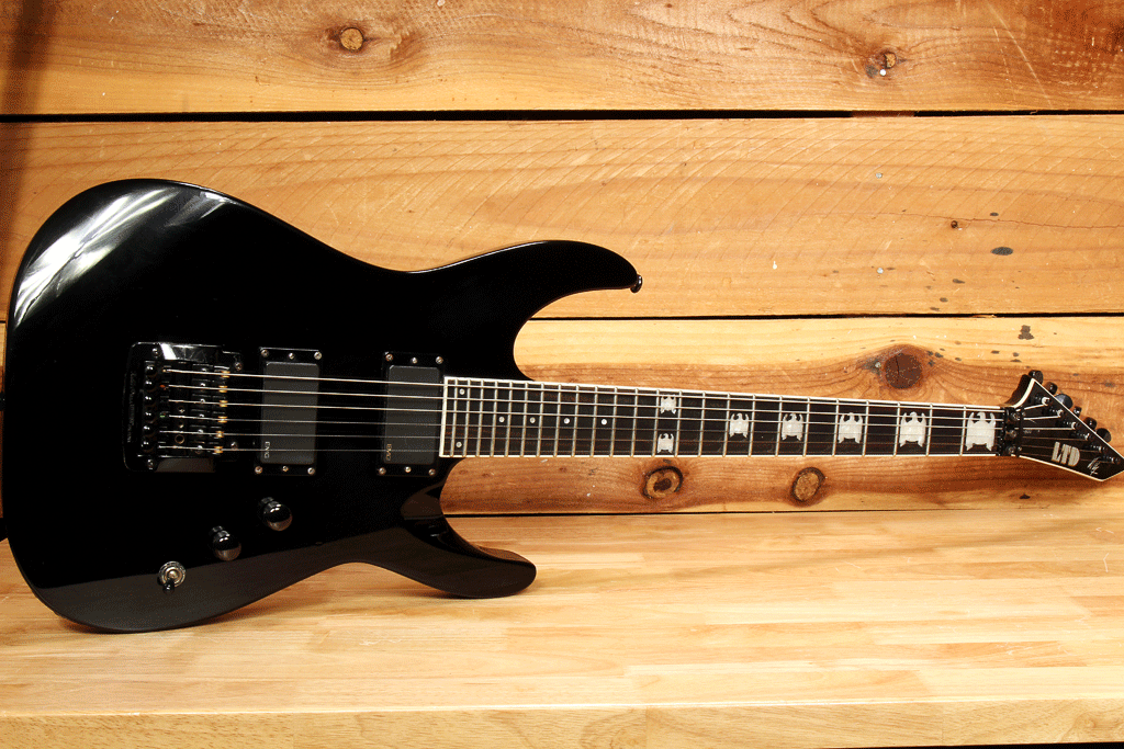 ESP JEFF HANNEMAN LTD JH600 Slayer Signature Axe Black w/ Eagle Inlays ...