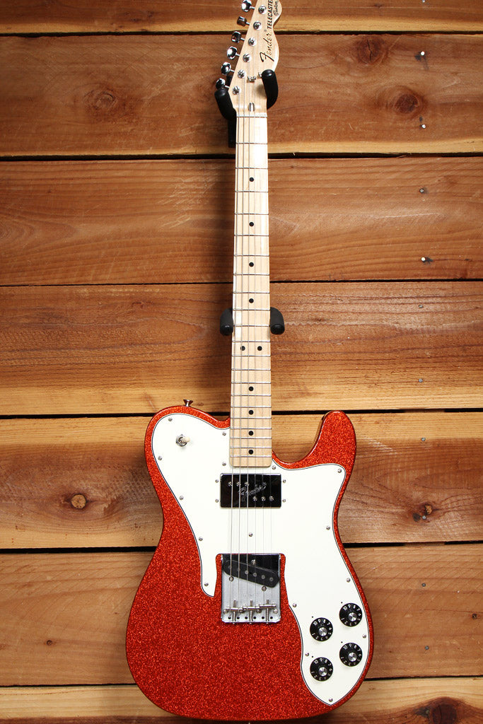 FENDER 2018 TELECASTER FSR 72 Tele CUSTOM Orange Flake Sparkle Mint ...
