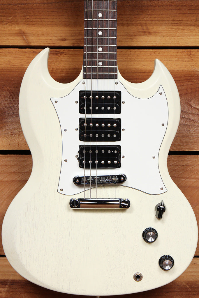 GIBSON SG3 SPECIAL FADED White 3 PICKUP 490 PU Tone Selector Rare & Cl ...