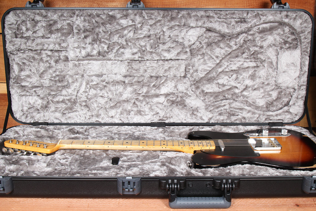 FENDER TSA ATA Black Hard Shell Guitar CASE Stratocaster & Telecaster ...