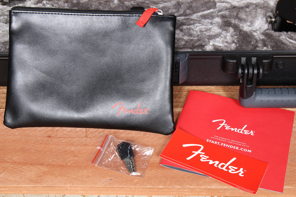 FENDER TSA ATA Black Hard Shell Guitar CASE Stratocaster & Telecaster ...